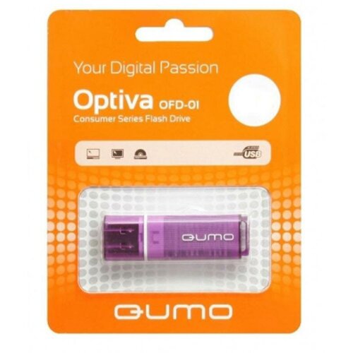 Карта памяти USB 64 Gb Qumo Optiva OFD-01 в блистере <фиолетовый>