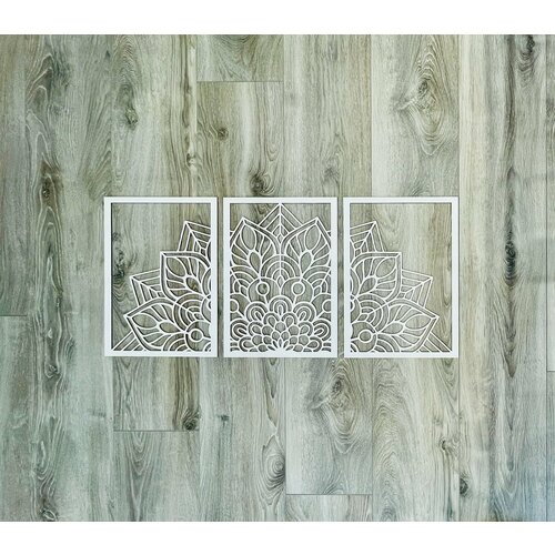 Панно декоративное "Мандала", 100х44 см , Белый цвет