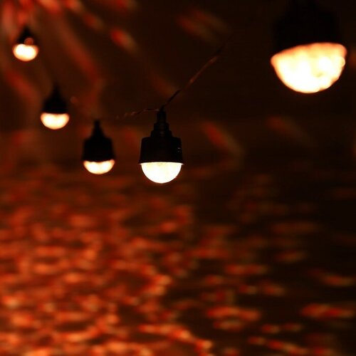 Luazon Lighting нить DECOR, IP65, "Диско шар", 5.4 м, Н. Т. LED-10-1.2V(SOLAR), RGB