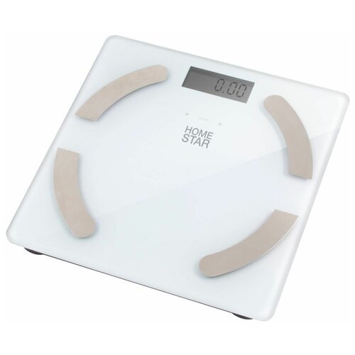 Весы напольные HOMESTAR HS-6003, диагностические, до 180 кг, 2хААА, стекло, белые