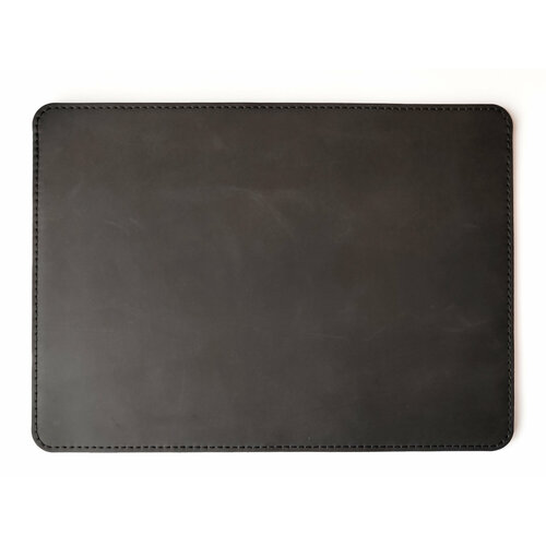 Кожаный чехол для Macbook Air/Pro 13. Горизонтальный. Черный