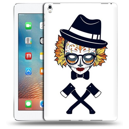 Чехол задняя-панель-накладка-бампер MyPads девушка в маске с топорами рисунок для iPad Pro 12.9 2015 (A1584/A1652)/iPad Pro 12.9 2017 (A1671/A1670) противоударный