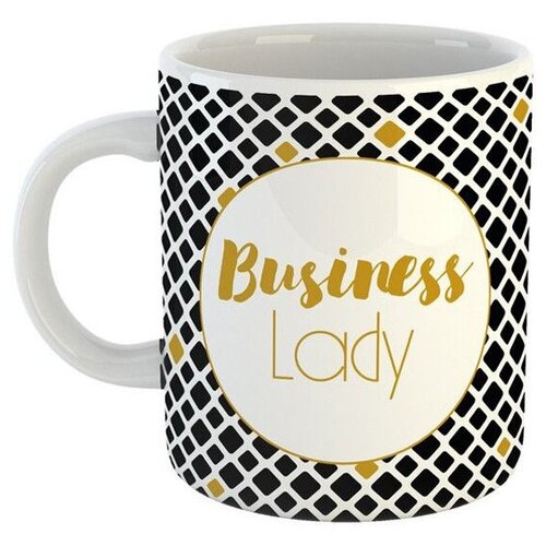 Кружка BE Happy Именная B&G с надписью "Business Lady"