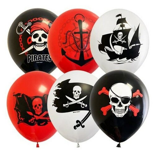 Набор воздушных шаров GLOBOS PAYASO Пираты, микс, 25 шт.
