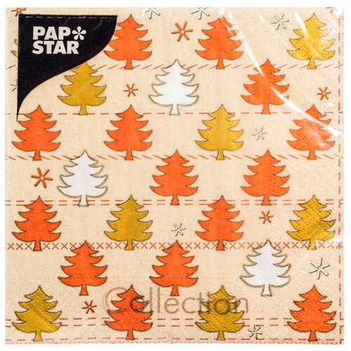 Салфетки бумажные Papstar "Зимний лес", 20 штук, 33х33 см