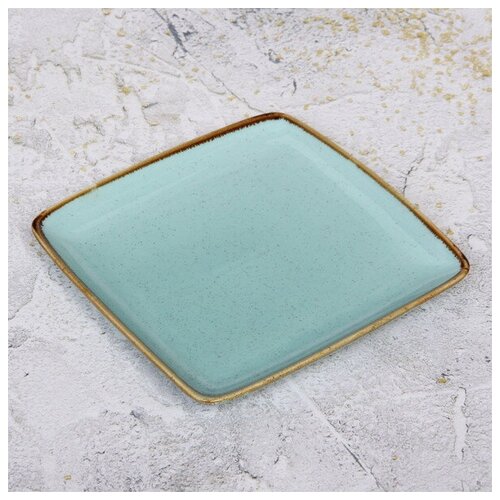 Тарелка керамическая "Tiffany Blue" обеденная 20,3*20,3*2см
