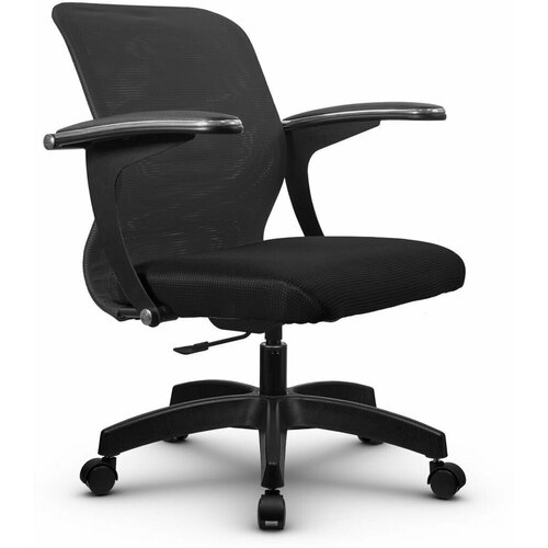 Компьютерное офисное кресло mетта SU-М-4/ подл. 160/осн. 005, Темно-серое/Черное