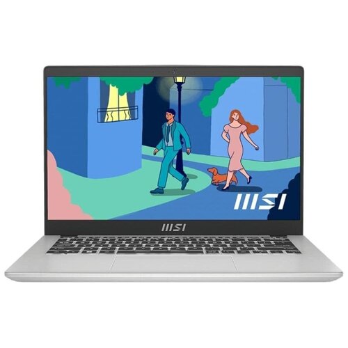 Ноутбук MSI Modern 14 C12M-239RU Core i5 1235U 8Gb SSD512Gb Intel Iris Xe graphics 14" IPS FHD (1920x1080) Windows 11 Home silver WiFi BT Cam
