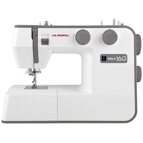 Швейная машина Aurora Smile 160 / с вертикальным челноком / петля автомат / для всех типов тканей / 70 Вт / 32 операций / LED подсветка / реверс