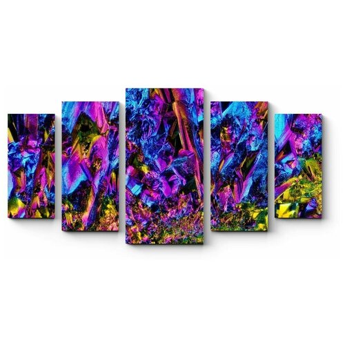 Модульная картина Уникальные цвета кристаллов 110x61