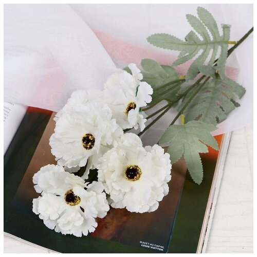 Poetry in flowers Цветы искусственные "Космея махровая" 8х58 см, белый