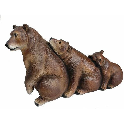 Фигура декоративная Три медведя (коричневый) 27х12х20см KSMR-718351/D224