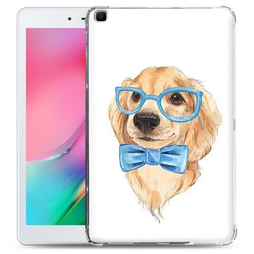 Чехол задняя-панель-накладка-бампер MyPads Собака интеллигент для Samsung Galaxy Tab A 8.0 (2019) SM-P200/P205 противоударный