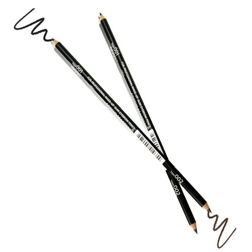 Двусторонний тонкий карандаш для бровей SOFFIO MASTERS DCS-806 черный, коричневый