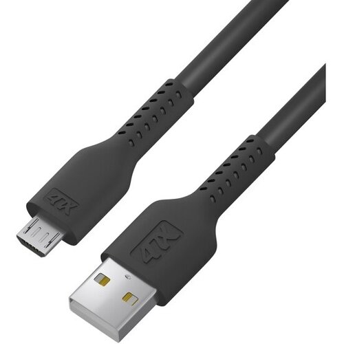 4PH-R90061 Кабель 0.5m MicroUSB, черный, черный ПВХ 4PH-R90061