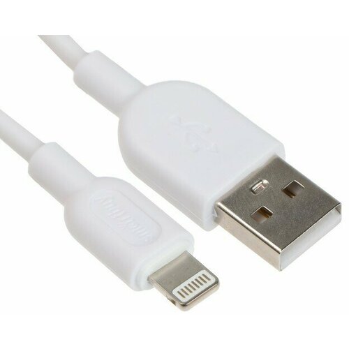 Кабель Lightning S01, Lightning - USB, 2.4 А, 1 м, зарядка + передача данных, белый, 2 шт.