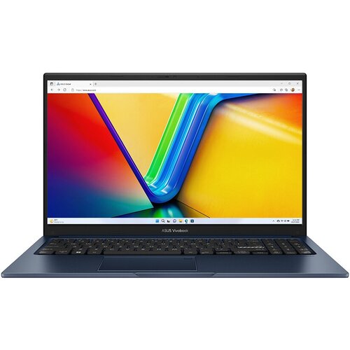 Ноутбук ASUS VivoBook 15 X1504VA-BQ346, 15.6" FullHD (1920x1080) IPS/Intel Core i7-1355U 1.7 ГГц, 10 ядер/16 ГБ DDR4 3200 МГц/512 ГБ SSD/Intel Iris Xe Graphics/Без операционной системы, синий (90NB10J1-M00EV0)