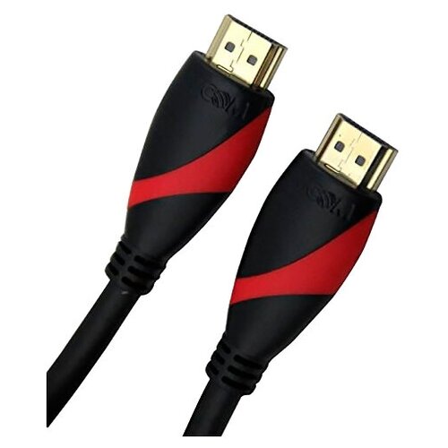 Кабель VCOM HDMI - HDMI (CG525), 0.5 м, черный/красный