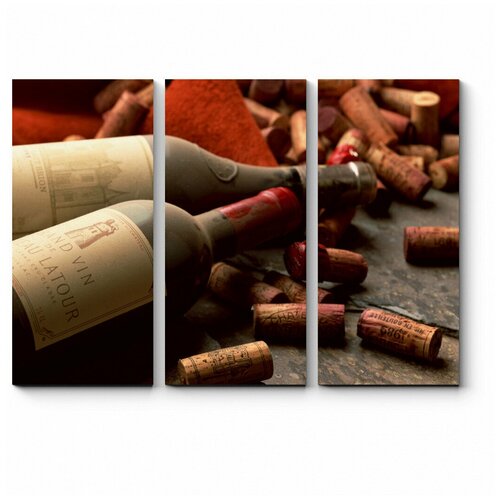 Модульная картина Коллекционное вино 80x57