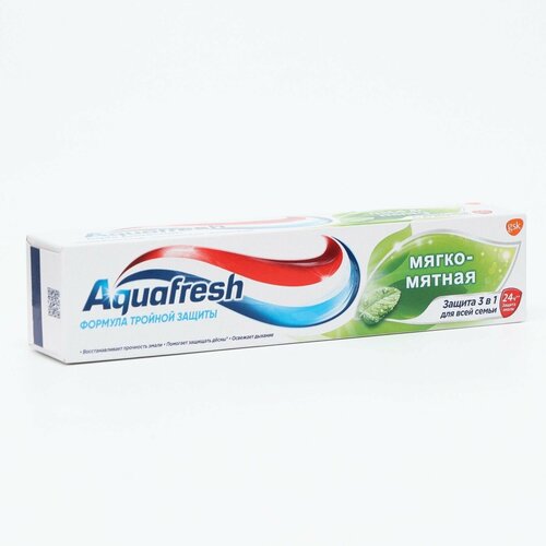 Aquafresh, Зубная паста Total Care 3, мягко-мятная, 100 мл