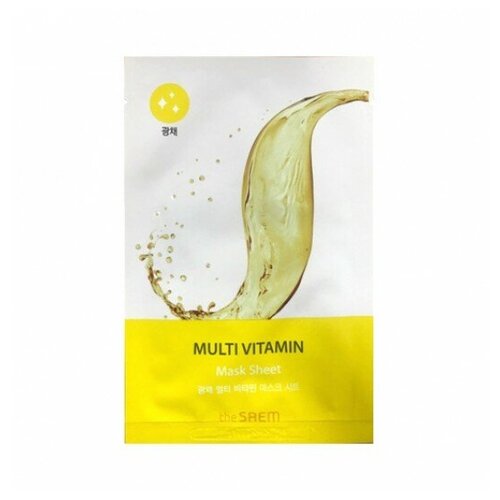 The Saem Тканевая маска Bio Solution Mask Multi Vitamin, 20 г, 20 мл