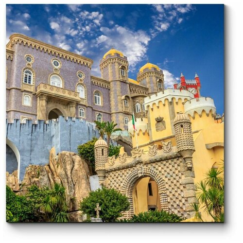 Модульная картина Красочный замок Синтра в Португалии 50x50