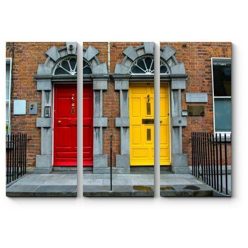Модульная картина Красочные двери в Килкенни70x50