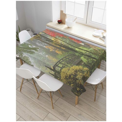 Скатерть прямоугольная JoyArty на кухонный стол "Лесная радость" из оксфорда, 180x145 см