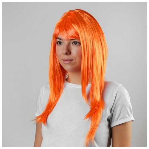 --- Карнавальный парик "Красотка", цвет оранжевый