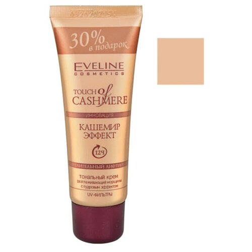 Eveline Cosmetics Тональный крем Touch of Cashmere, 40 мл/40 г, оттенок: натуральный бежевый, 1 шт.