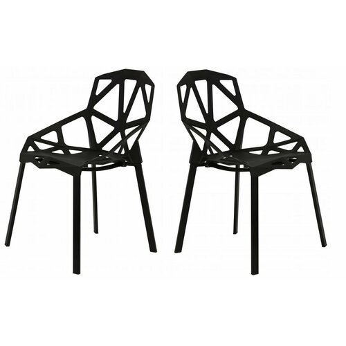Комплект из двух пластиковых стульев SC-105, черный