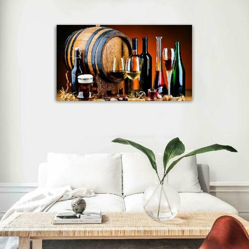 Картина на холсте 60x110 LinxOne "Alcoholic beverages flavors" интерьерная для дома / на стену / на кухню / с подрамником