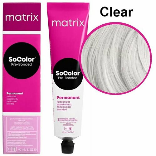 Matrix SoColor Sync Pre-Bonded - Крем-краска для волос тон в тон без аммиака с бондером CLEAR прозрачный, 90 мл