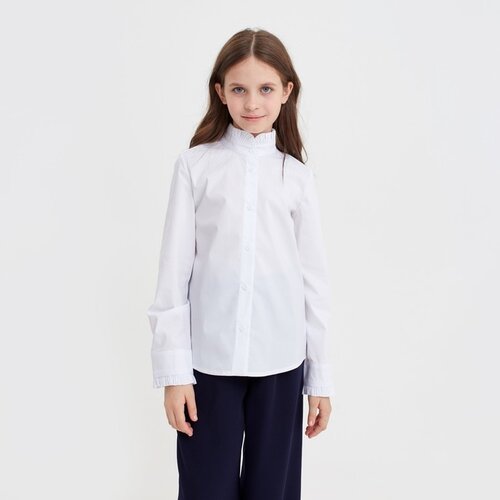 Школьная блуза Minaku, размер 158, белый