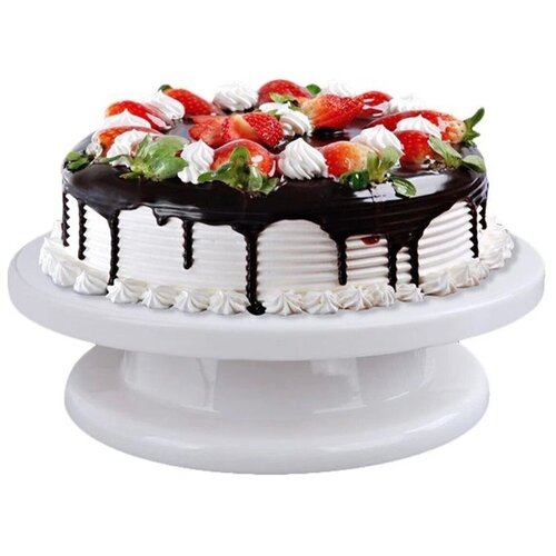 Тортница вращающаяся, подставка для торта, диаметр 28 см / Тортовница / Блюдо для торта