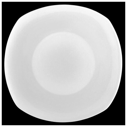 Тарелка фарфоровая пирожковая квадратная Ilona, 16,5×16,5 см, цвет белый