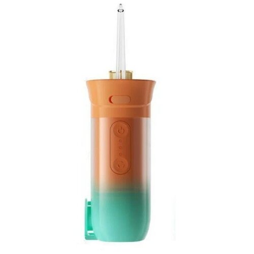Ирригатор, ирригатор для зубов, ирригатор для полости рта, 3 режима, зарядка USB, 4 насадки в комплекте, оранжевый
