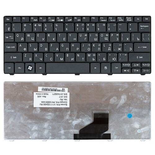 Клавиатура для ноутбука Gateway LT2106u черная