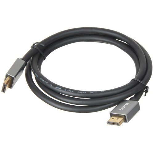 Кабель аудио-видео Buro DisplayPort (m)/DisplayPort (m) 1.5м. Позолоченные контакты черный (BHP-DPP-1.4-1.5G)