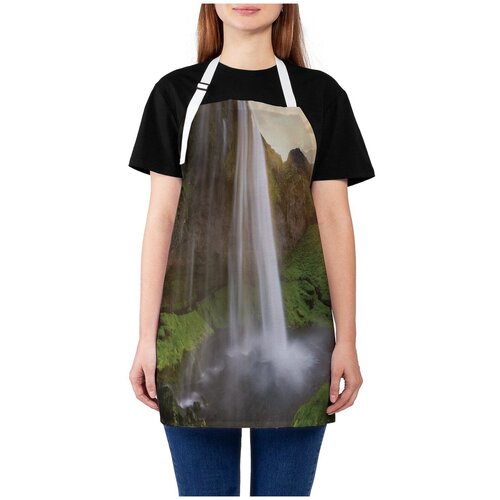 Фартук женский JoyArty для готовки "Водопад Сельяландсфосс", универсальный размер