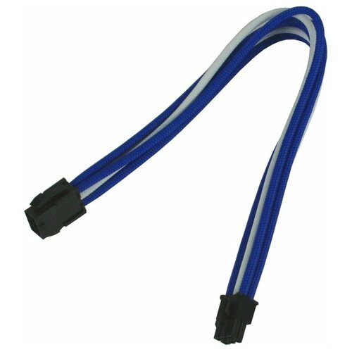 Аксессуар Удлинитель Nanoxia 6-pin PCI-E 30cm Blue-White NX6PV3EBW