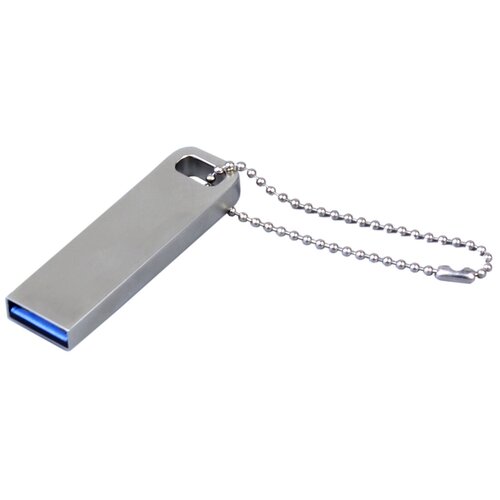 Компактная металлическая флешка Fero с отверстием для цепочки (16 GB USB 2.0 Серебро Mini031 Flash drive ME012)