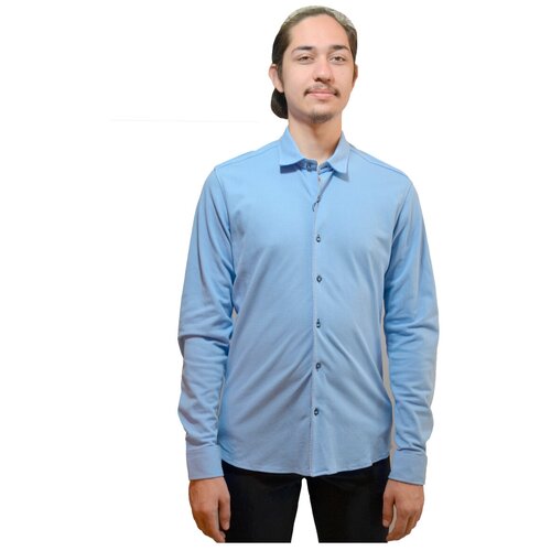 Школьная рубашка TUGI, размер 188, голубой