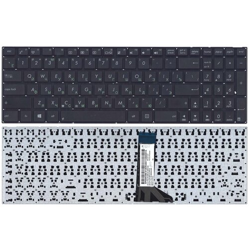 Клавиатура для ноутбука Asus 13NB04X4P02021, Русская, Чёрная без рамки, Плоский Enter