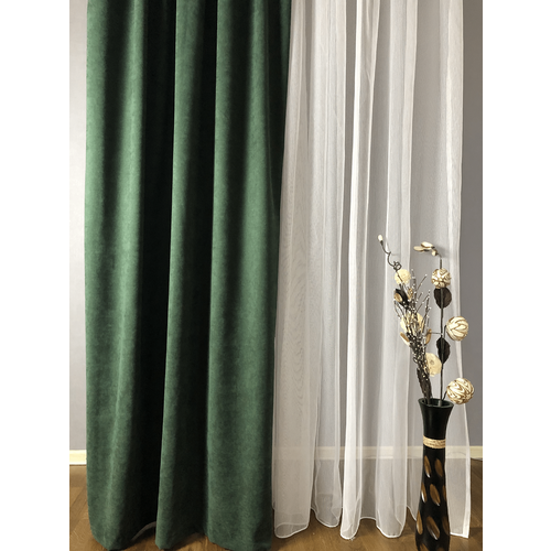 AMIR LTD Комплект готовых интерьерных штор портьеры канвас классические цветные плотные ворсистые тяжелые шторы