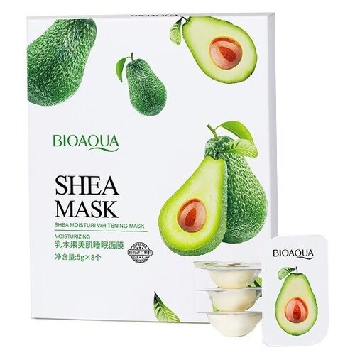 Ночная несмываемая маска для лица с экстрактом авокадо Bioaqua