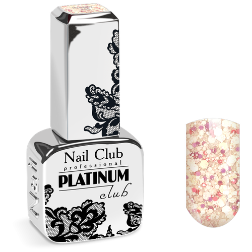 Nail Club professional Эмалевый гель-лак для ногтей с липким слоем PLATINUM CLUB 129 Droppy 13 мл.