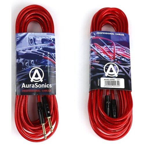 Кабель аудио 1xJack - 1xJack AuraSonics J63J63-10TRD 10.0m