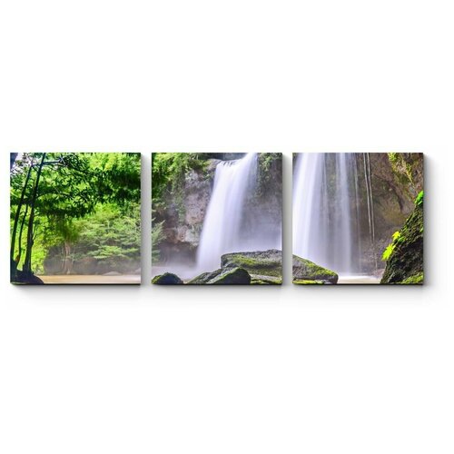 Модульная картина Райский водопад90x30