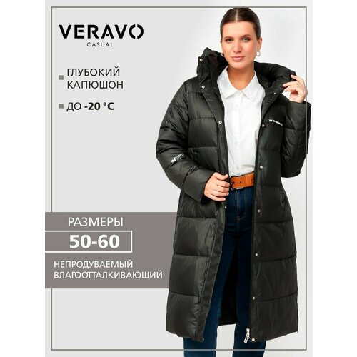 Пуховик VeraVo, размер 56, черный